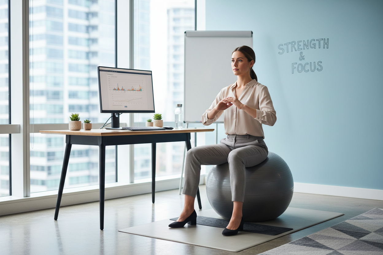 Best Exercise Ball Chair Exercises for Office Workers | Desk Workout ...