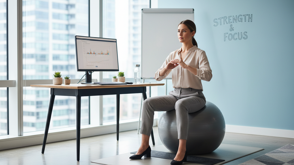 Best Exercise Ball Chair Exercises for Office Workers | Desk Workout ...