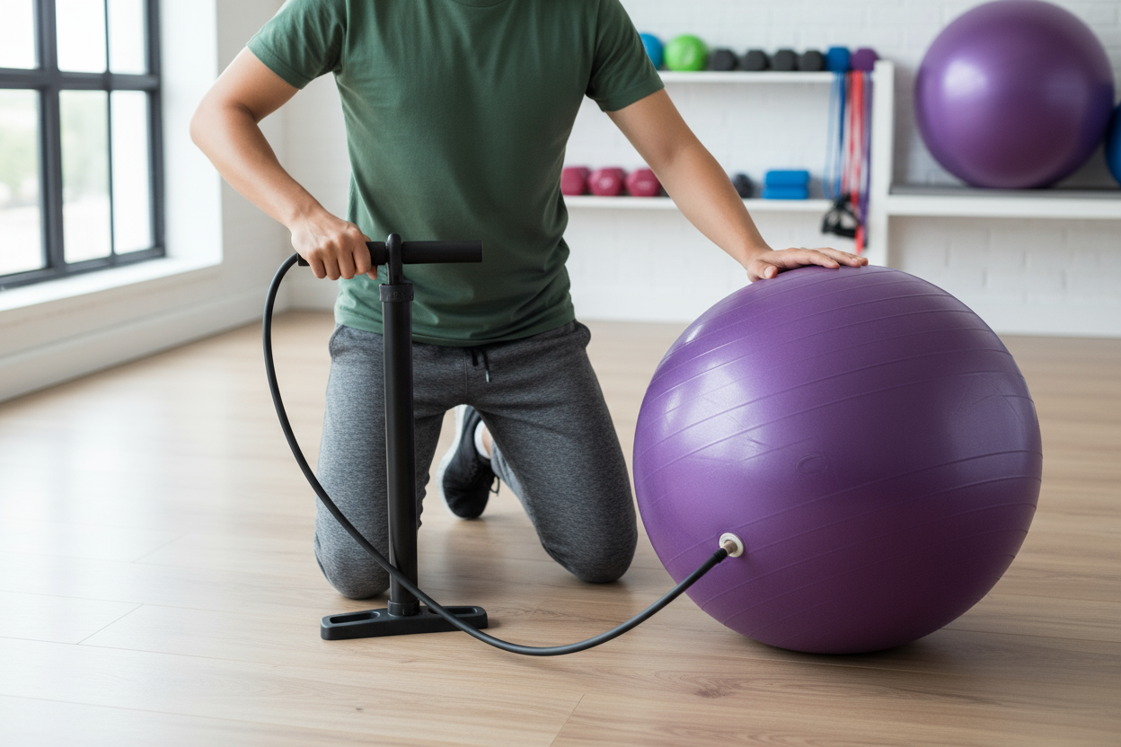How to Inflate an Exercise Ball with a Bicycle Pump | Complete Guide ...